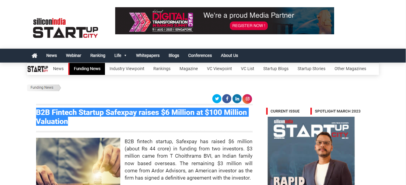 Coverage – Safexpay